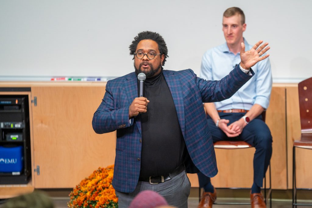 Alumni stories captivate crowd at TenTalks - EMU News