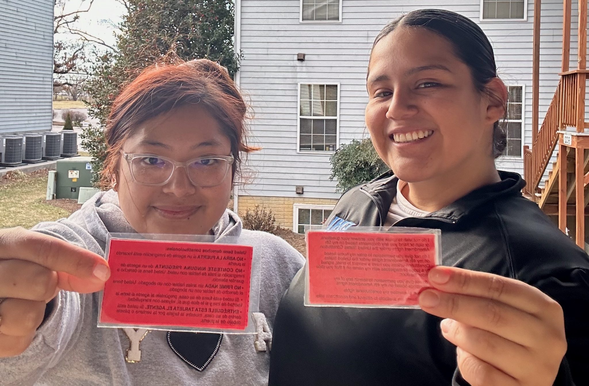 LSA students distribute red ‘Know Your Rights’ cards in support of ...